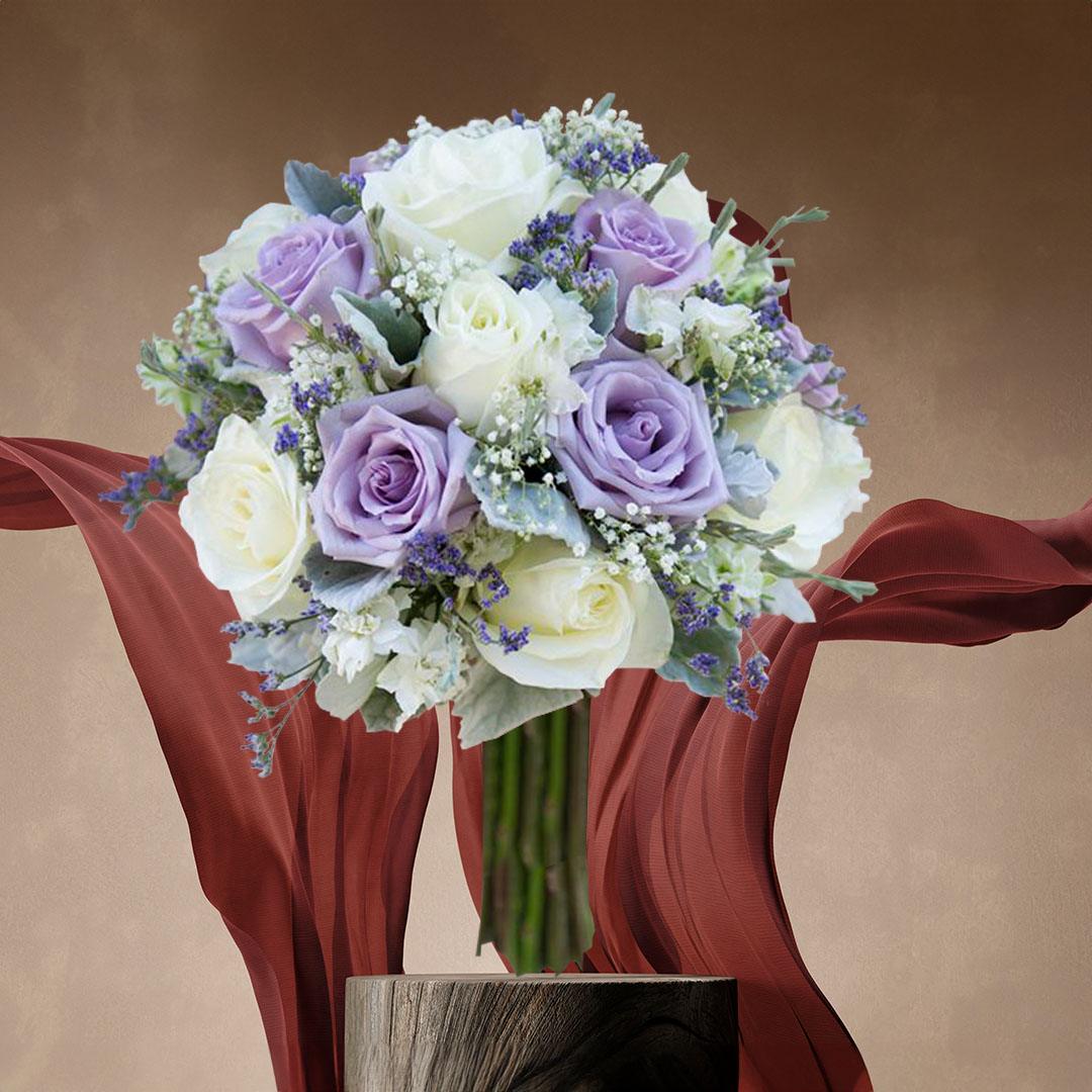 Lavender Mist Bridal Bouquet - Hand Held Bouquet by FARM Florist Singapore