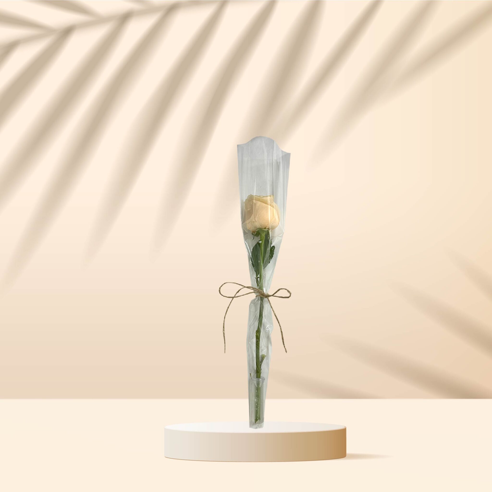 Beige Rose - Single Stalk With Sleeve by FARM Florist Singapore